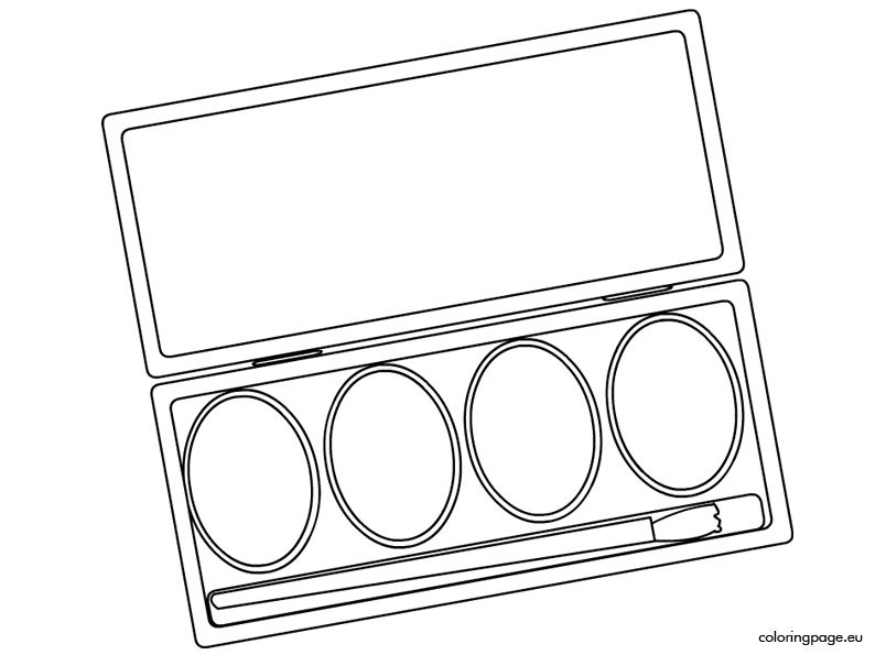 Watercolor Paint Sets Coloring Page Watercolor Paint Sets Coloring Page
