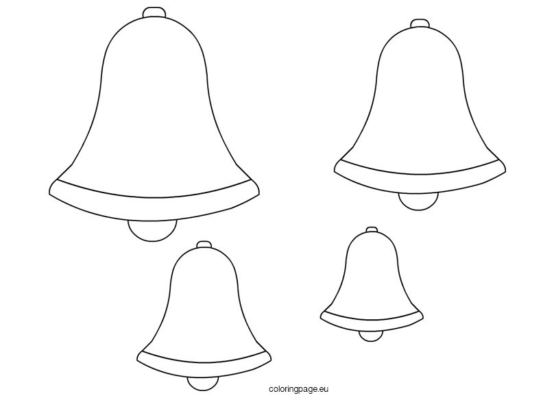Bell Template Coloring Page Bell Template Coloring Page