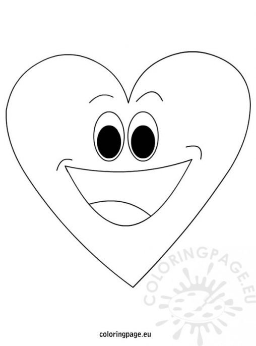Cartoon Heart Man Coloring | Coloring Page