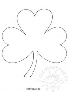 Shamrock Template – Printable Shamrock Outline | Coloring Page