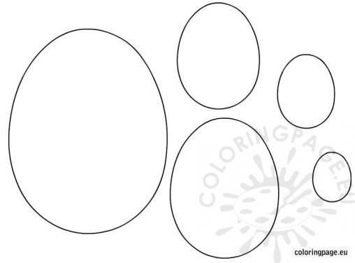 Easter egg shapes templates | Coloring Page