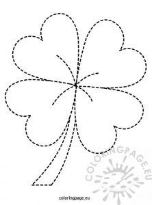 St. Patrick's Day - Four Leaf Clover | Coloring Page