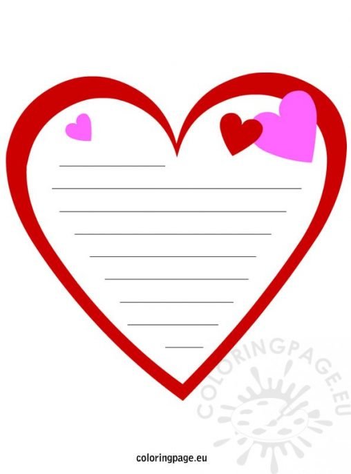 Printable Valentine's day card | Coloring Page