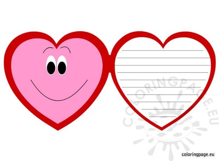 Mother's Day heart card | Coloring Page