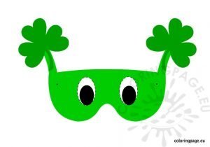 Shamrock mask | Coloring Page