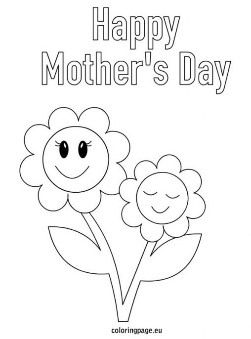 Mother's day greeting card coloring page | Coloring Page