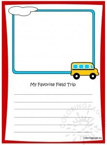 Memory Book - My favorite field trip | Coloring Page
