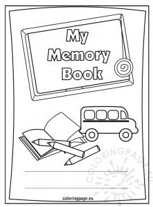 End school year My memory book | Coloring Page