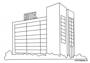 Hotel coloring picture | Coloring Page