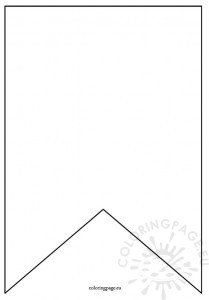 Flag banner template | Coloring Page
