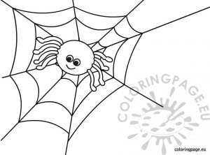 Halloween spider coloring page | Coloring Page