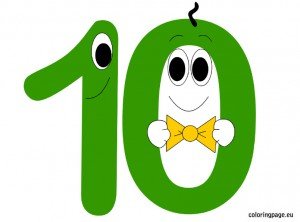 Number ten | Coloring Page