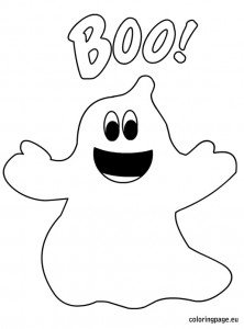 Halloween ghost - Boo! | Coloring Page