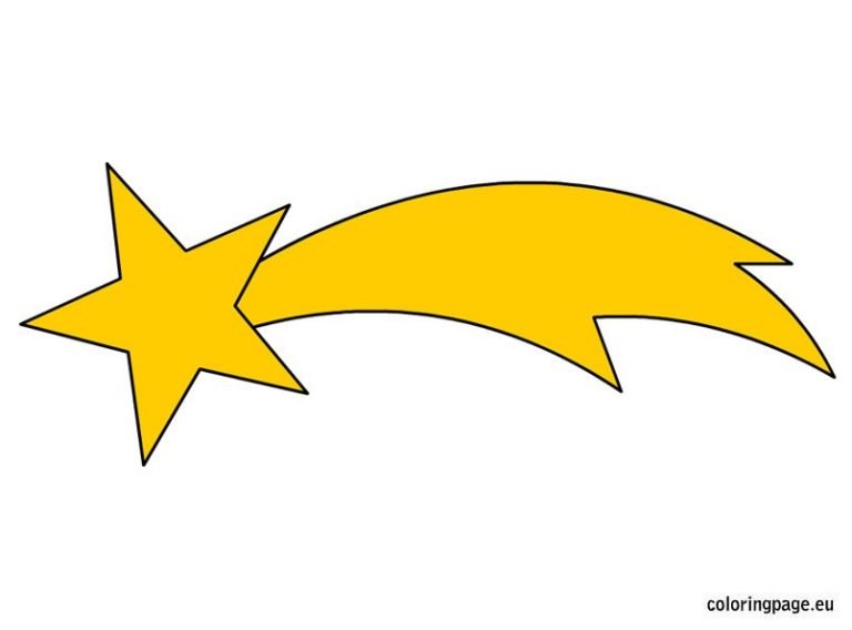 Christmas Star Comet | Coloring Page