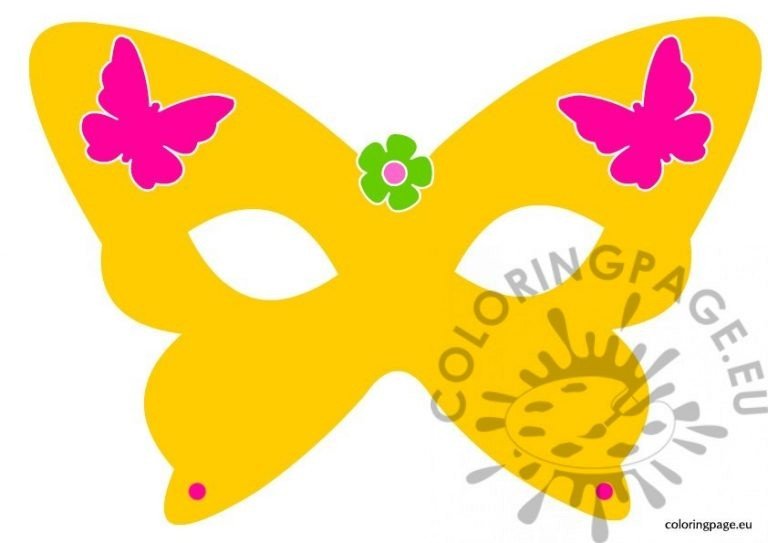 Butterfly mask | Coloring Page