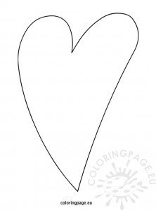 Elongated heart template | Coloring Page