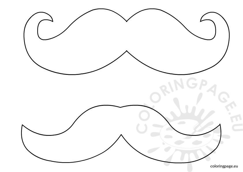 Mustache Template Coloring Page