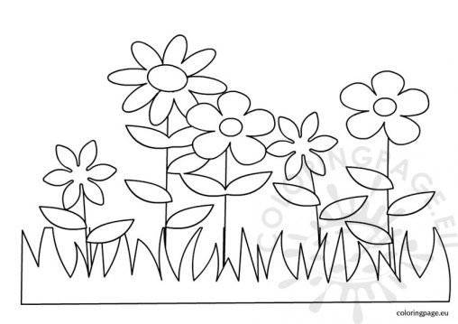 Easter Spring Flowers | Coloring Page