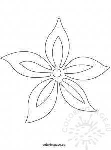 Stylized flower with 5 petals | Coloring Page