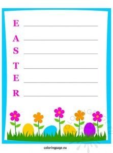 Easter Acrostic Poem Printable | Coloring Page