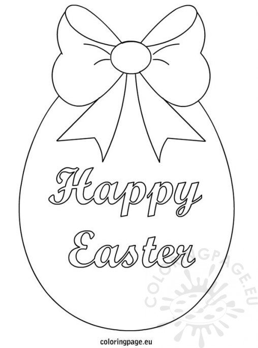 Happy easter egg | Coloring Page