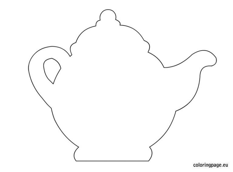 Teapot Template Coloring Page