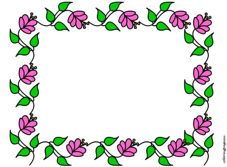 Mother's day border paper | Coloring Page
