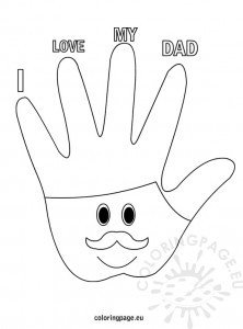 I love my dad coloring page | Coloring Page