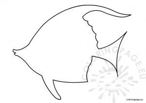 Tropical fish template | Coloring Page