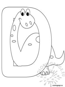 Alphabet – Letter D | Coloring Page