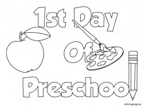 1st Day Of Preschool coloring page | Coloring Page
