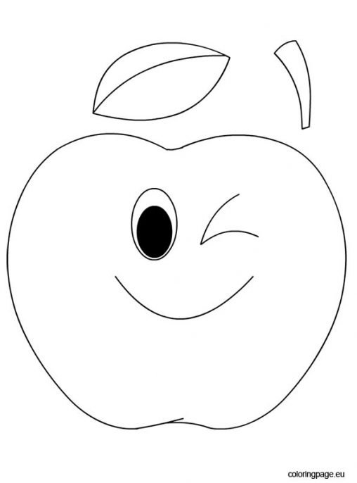 Apple template | Coloring Page