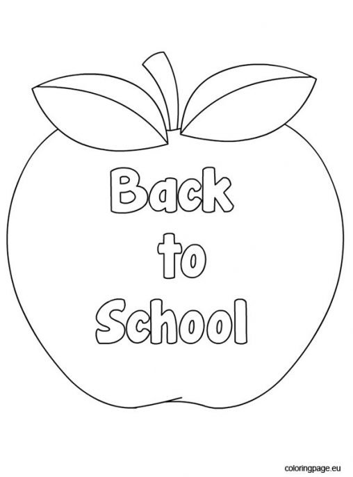 Back to School Apple coloring page | Coloring Page