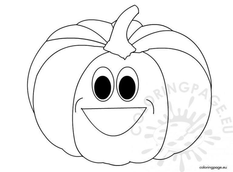 Halloween Pumpkin Face Template | Coloring Page