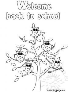 Welcome back to school | Coloring Page