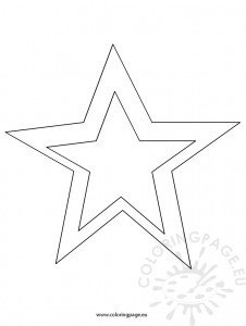 5 Pointed star shape | Coloring Page