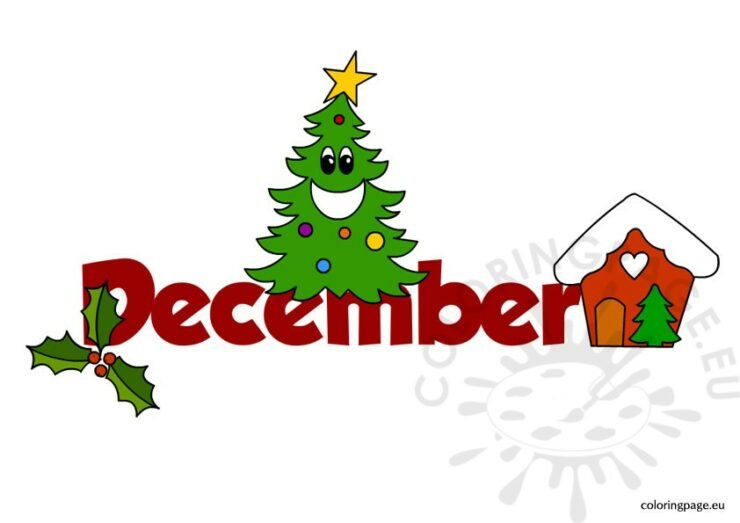 Free December vector art | Coloring Page