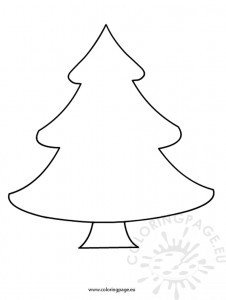 Free Christmas tree template | Coloring Page