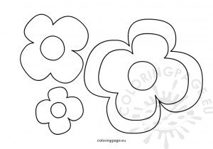 Flowers printable template | Coloring Page