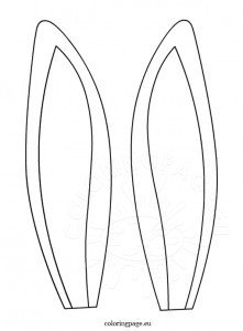 Hare ears template | Coloring Page