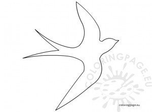 Swallow template | Coloring Page