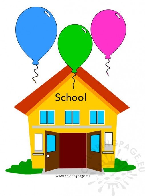 School clip art | Coloring Page