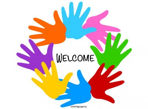 Welcome - Hands | Coloring Page