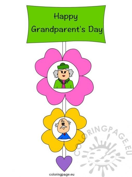 Grandparent's Day craft | Coloring Page