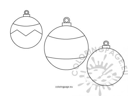 Round Baubles Template | Coloring Page