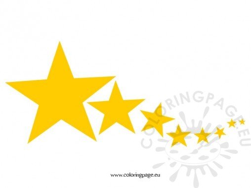 Falling yellow stars | Coloring Page