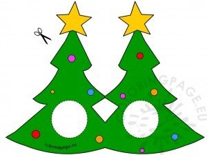 Christmas Tree mask | Coloring Page