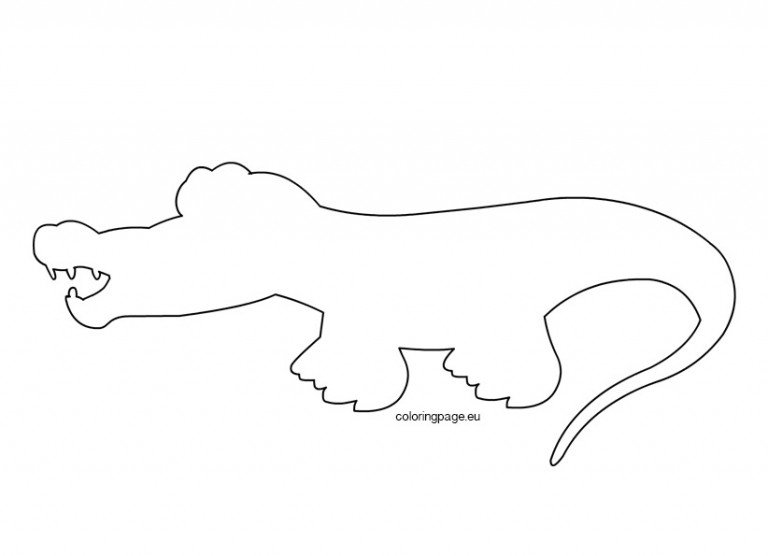Alligator craft template | Coloring Page