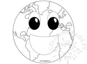 Earth Mask coloring page | Coloring Page