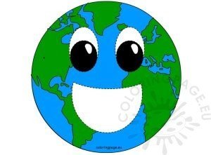 Earth Day Craft - Earth Mask | Coloring Page